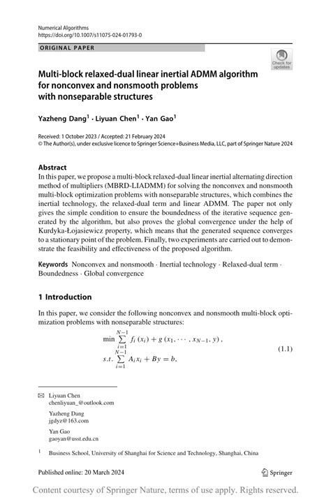 multi block relaxed dual linear inertial admm algorithm for nonconvex and nonsmooth problems