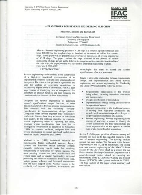 pdf a framework for reverse engineering vlsi chips