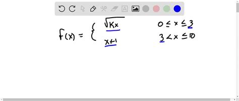 solved find the values of k that makes each function continuous over the given f x square kx 0