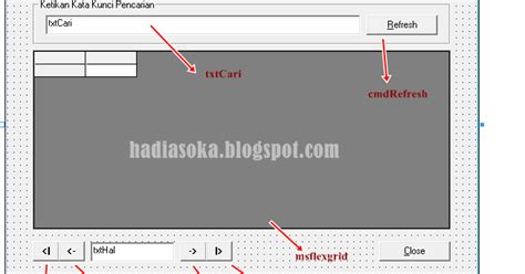 membuat paging pada msflexgrid dengan database access di vb6 programing software ebook tutorial