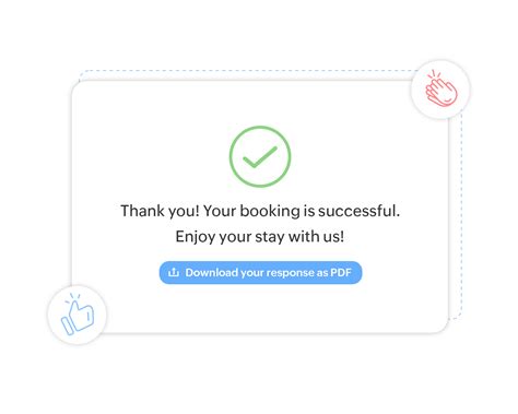 pdf of form submission in thank you page
