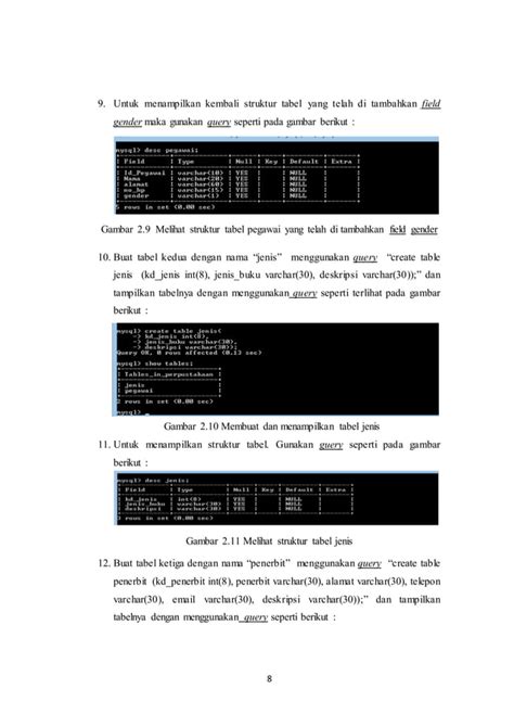 laporan praktikum basis data modul i membangun database sql pada mysql pdf