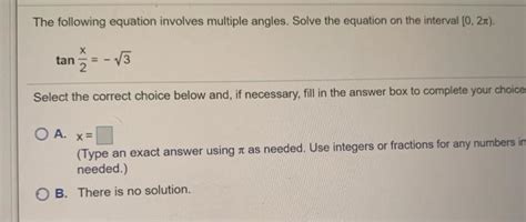 solved the following equation involves multiple angles