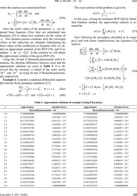 numerical solutions of a class of second order boundary value problems on using bernoulli