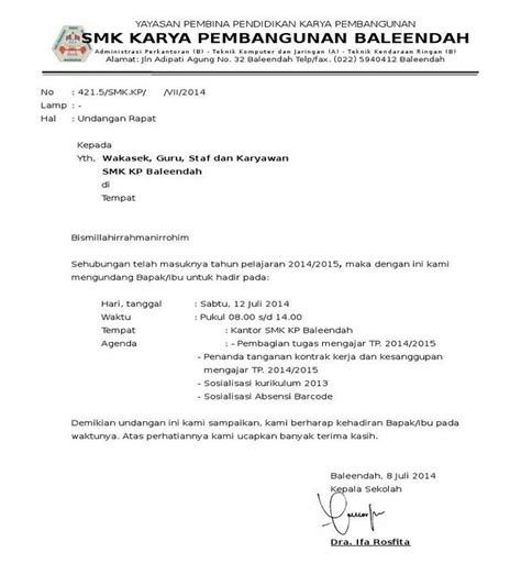 15 Contoh Surat Undangan Resmi Untuk Berbagai Keperluan Semua Halaman