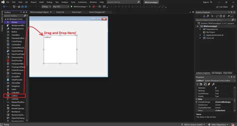 ListBox Control In VB Net Properties Methods And Events
