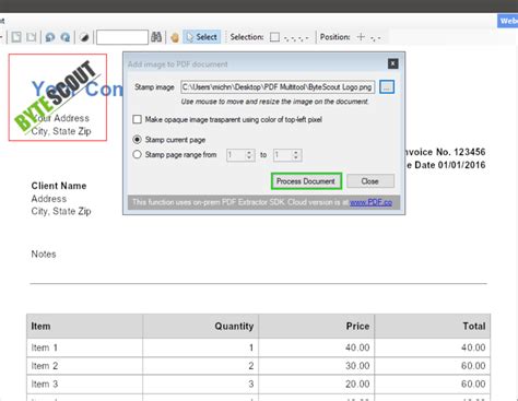 how to add signature or stamp to pdf using pdf multitool bytescout