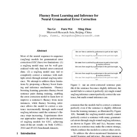 fluency boost learning and inference for neural grammatical error correction acl anthology