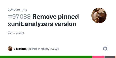remove pinned xunit analyzers version · issue 97088 · dotnet runtime · github