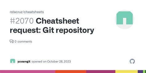 cheatsheet request git repository · issue 2070 · rstacruz cheatsheets · github