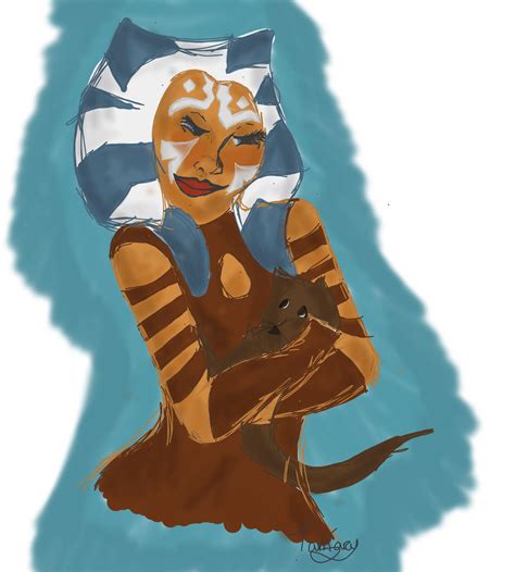 Ahsoka And The Cat By Purplewillowtrees On Deviantart