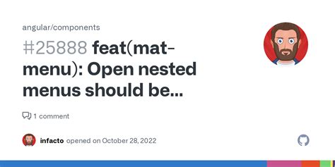 feat mat menu open nested menus should be delayed on hover · issue 25888 · angular