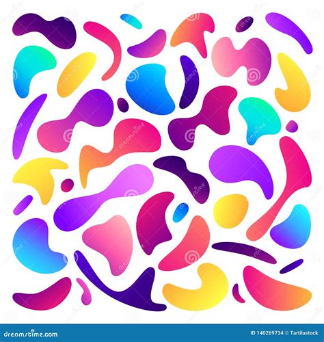 colorful fluid shapes liquid doodle shape abstract splash gradients and vaporwave 3d hologram