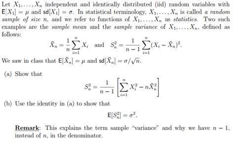 solved 1 let x1 xn be independent and identically d 6e4