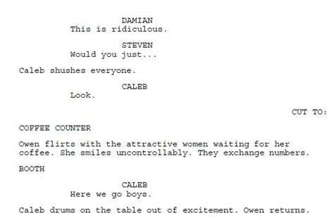 How To Write A Scene With Multiple Locations Examples Screen Play