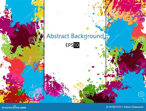Abstract Vector Splatter Color Background Design Splash Color Design