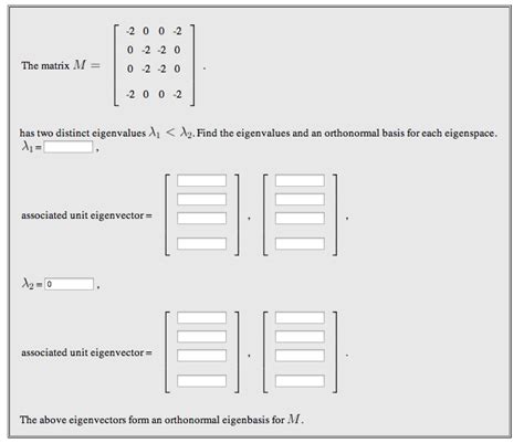 solved the matrix m has two distinct eigenvalues lambda1