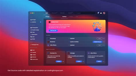 glassmorphic dashboard using html css and javascript coding torque coding torque