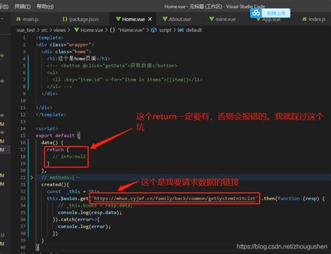 vue项目中使用axios来请求数据 附具体详细步骤和截图 axios在vue中的使用怎么截图 csdn博客