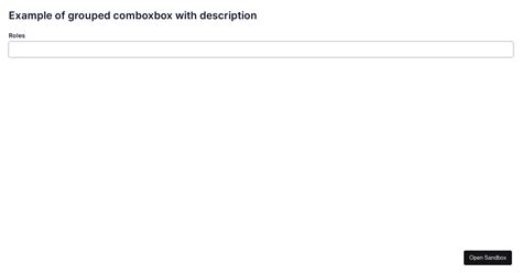 combobox with groups and description forked codesandbox