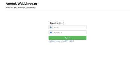aplikasi rekam medis apotek berbasis php mysql dan bootstrap web linggau