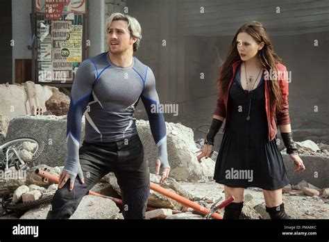 Marvels Avengers Age Of Ultronquicksilverpietro Maximoff Aaron Taylor Johnson And Scarlet