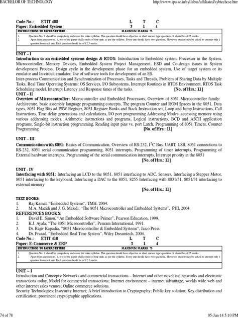 embedded system syllabus embedded system microcontroller