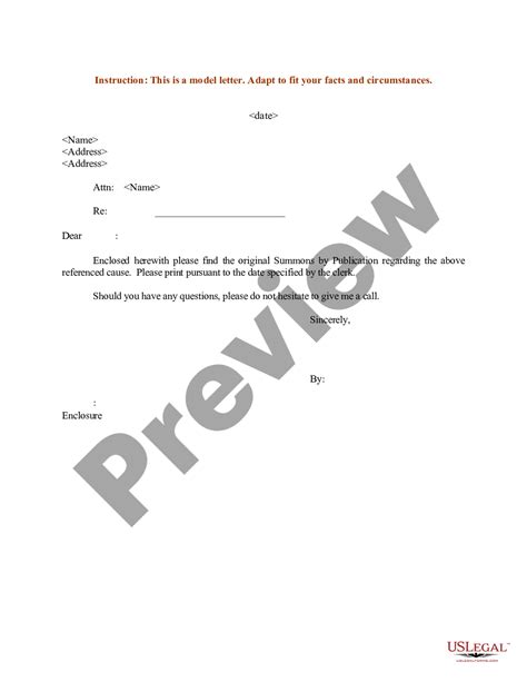 Sample Response Letter To Summons For Debt US Legal Forms
