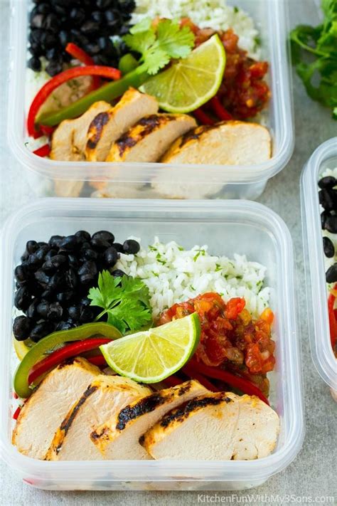 Healthy Chicken Fajita Bowl Meal Prep Kitchen Fun With My 3 Sons