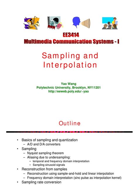 sampling and interpolation yao wang polytechnic university brooklyn ny11201 pdf sampling
