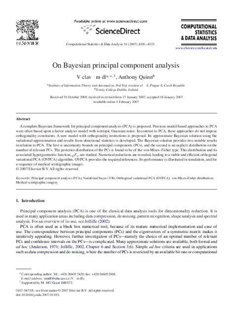 pdf on bayesian principal component analysis vaclav smidl