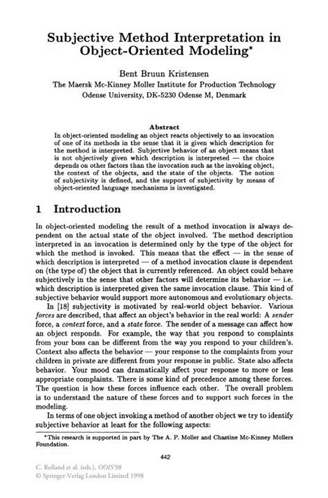 pdf oois 98 subjective method interpretation in object oriented modeling dokumen tips