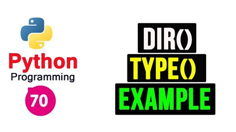 python programming tutorial type and dir function youtube