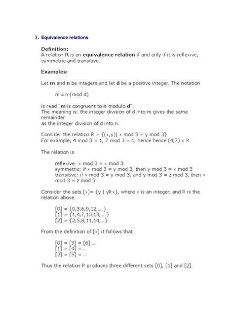 equivalence relations pdf mathematical relations mathematical analysis