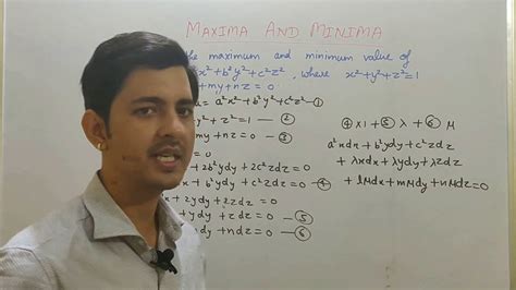 maxima and minima of functions of several independent variables lecture 2 b sc 5th sem m sc
