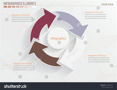 Circular Arrows Infographics Chart Graph Diagram Stock Vector Royalty