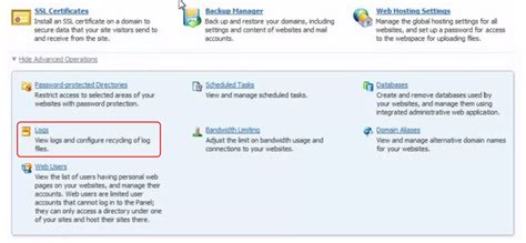 how to view a websites logs in plesk 123 reg support