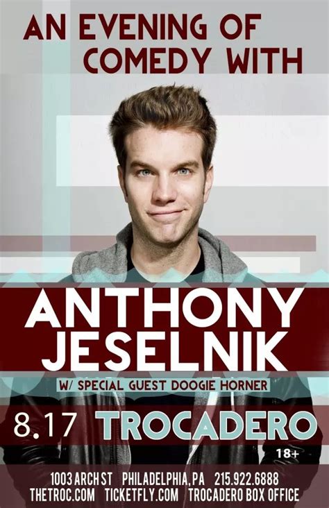 Contest Win Tix To See Anthony Jeselnik Phawkercom Curated News Gossip Concert Reviews