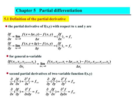 chapter 5 partial differentiation chapter 5 partial differentiation