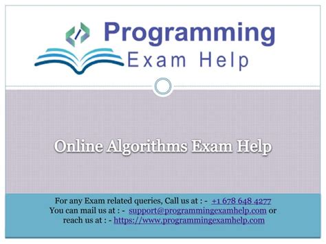 algorithms exam help ppt