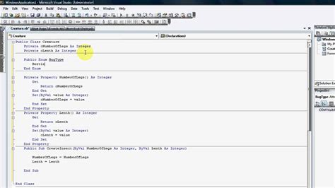 vb working with classes oop object creation and structures 2 youtube