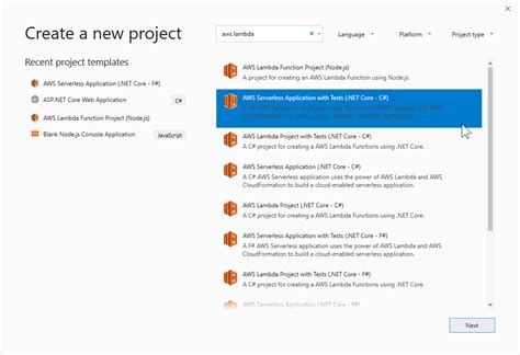 教程使用构建和测试无服务器应用程序AWS Lambda AWS Toolkit for Visual Studio