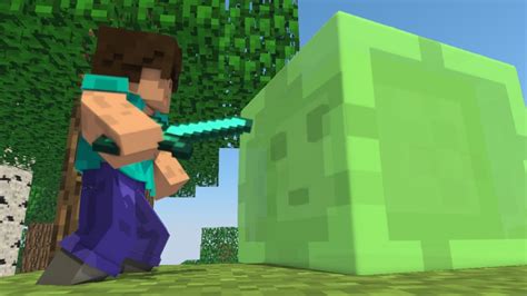 Steve Vs Slime Minecraft Animation Timelapse Youtube