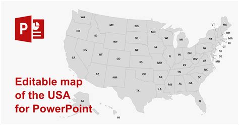 Get US Map Template For PowerPoint Presentations