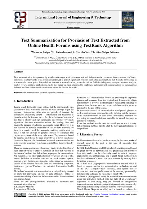 pdf text summarization for psoriasis of text extracted from online health forums using