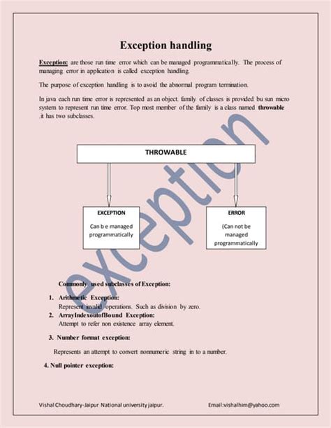 exception handling pdf