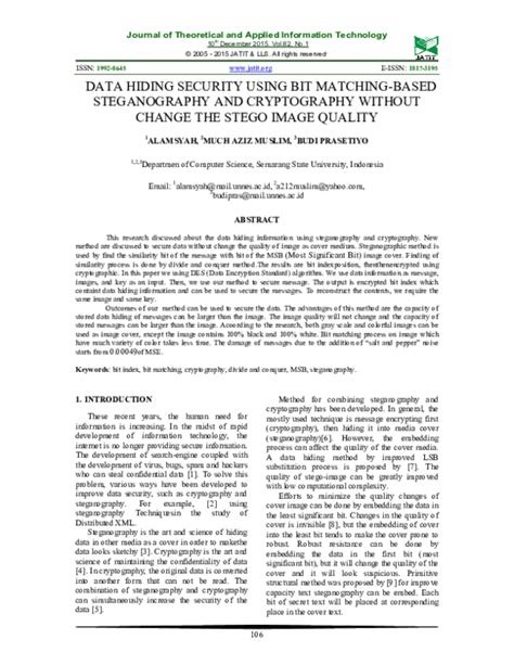 pdf a novel image steganographic system based on exact matching algorithm and key dependent
