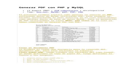 generar pdf con php y mysql [docx document]