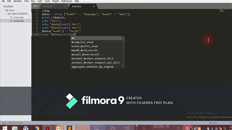 array dasar php pemrograman web youtube