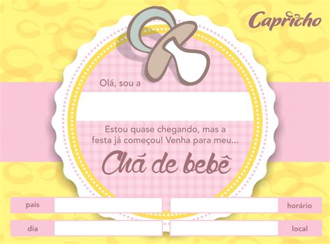 Convite de chá de bebê 50 modelos criativos